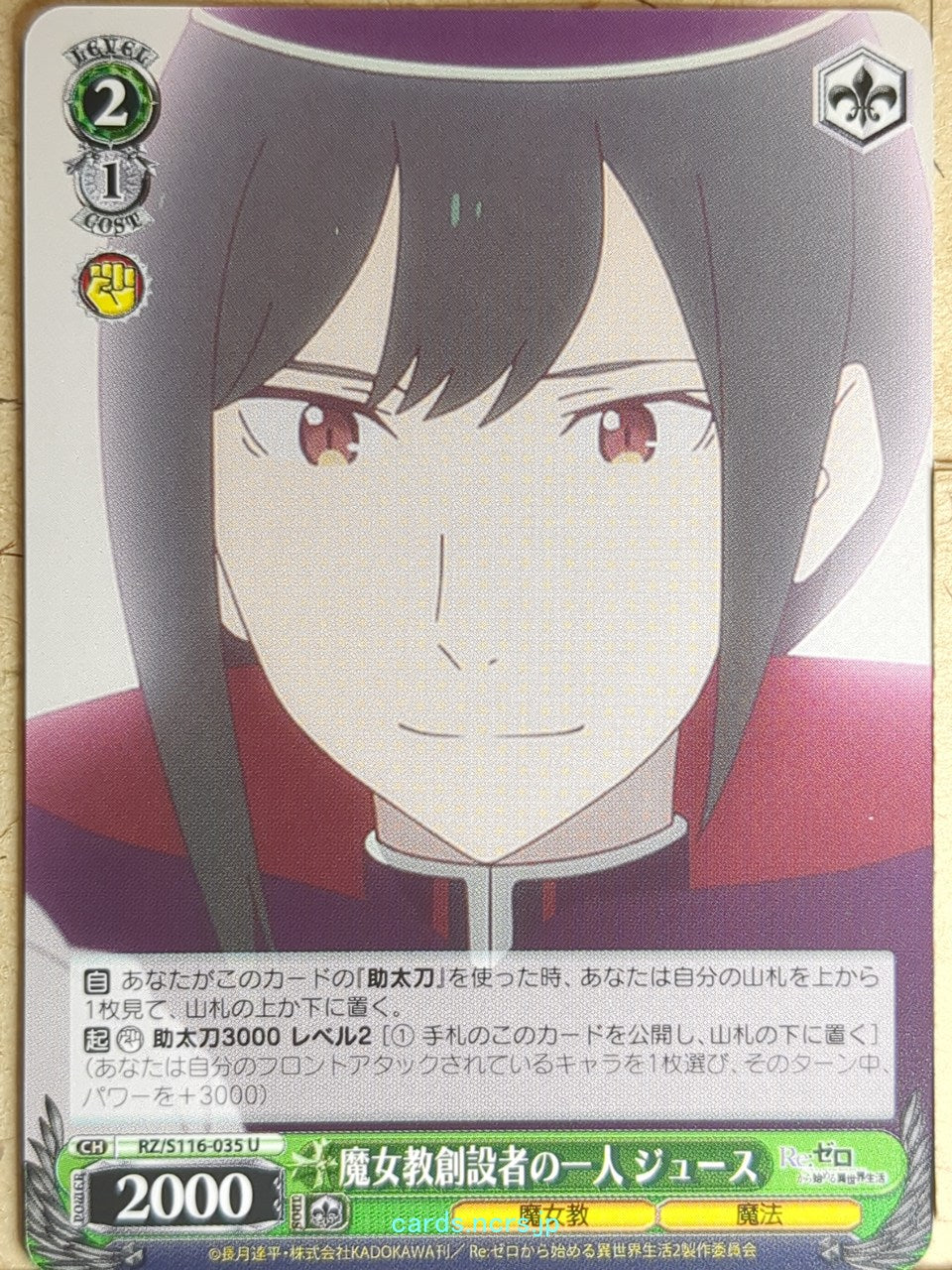 Weiss Schwarz Re ZERO RZ/S116-035U U Trading Card NM – anime-cards and more